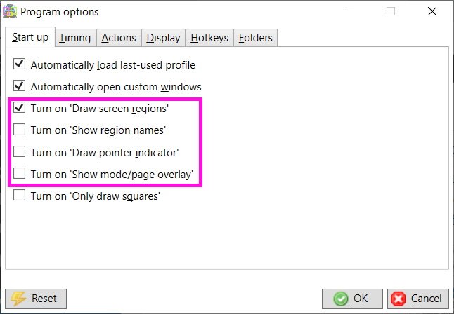 Screen region options – Alt Controller