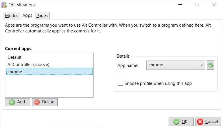 Defining situations – Alt Controller